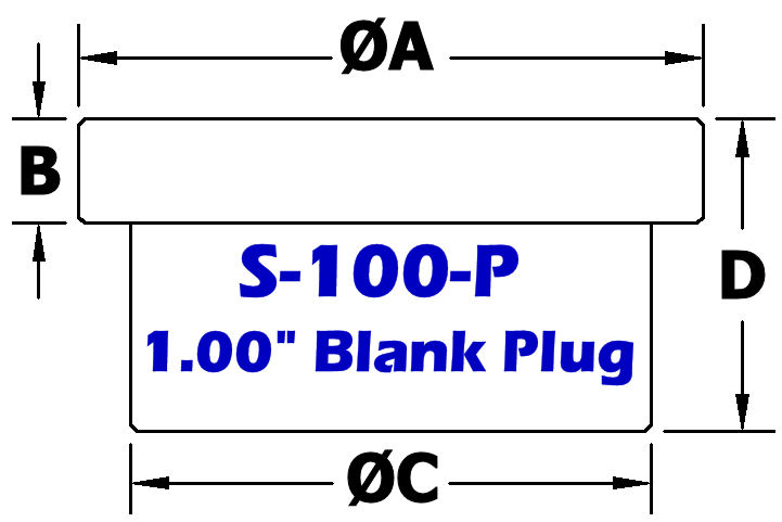 1" Blank Plug (S-100-P)
