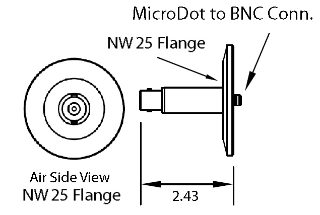 1 MicroDot to BNC Connector - NW25 NW25-BNCxMD