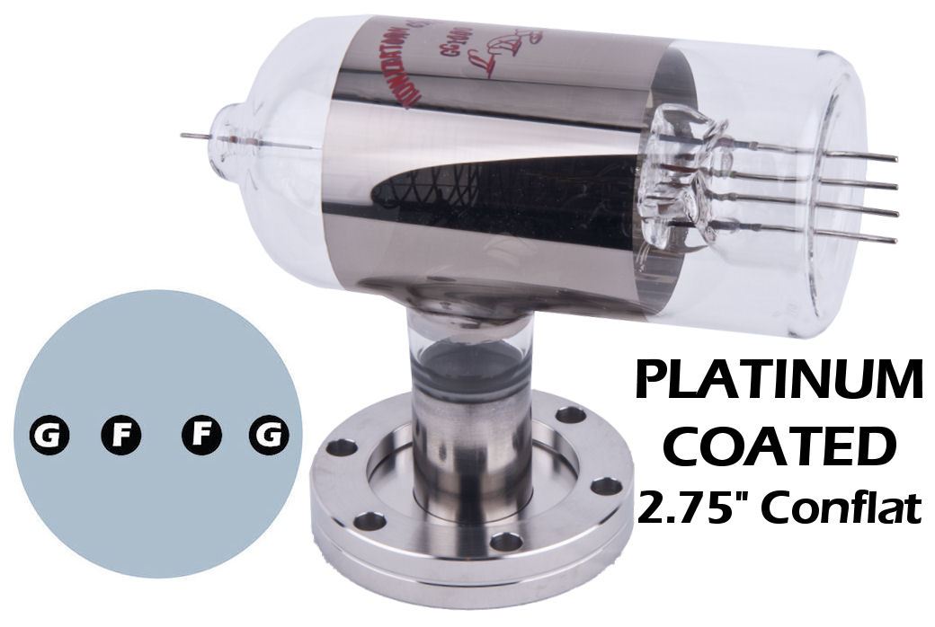 2.75" CF Platinum Coated Ion Gauge Tube GK-IR-275-PC