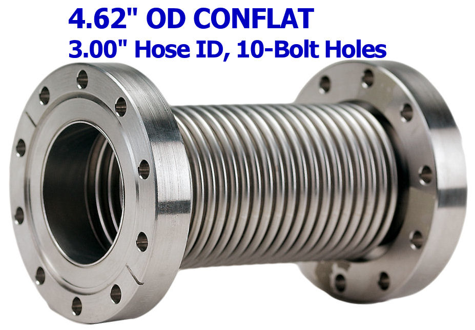 4.62" OD Conflat Flange Flexible Metal Hose