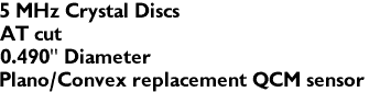 5 MHz Crystal Discs