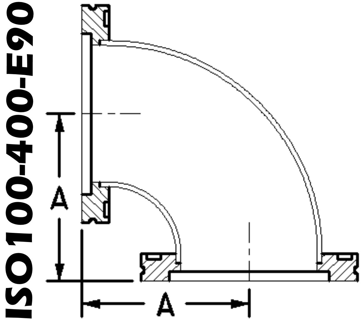 90° Elbow, ISO100 (ISO100-400-E90)