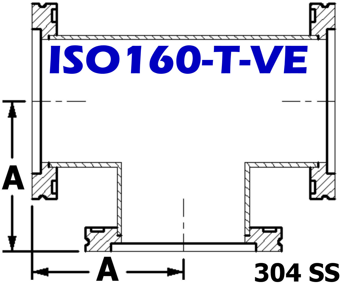 ISO160 Tee (ISO160-T-VE)
