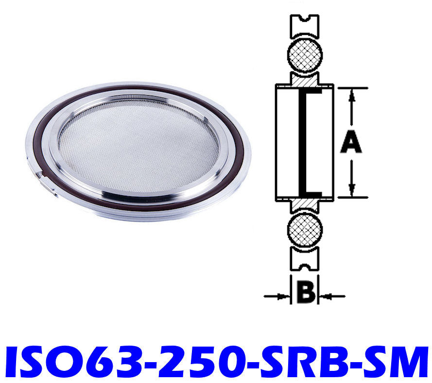 ISO63 Buna-N Mesh Screen Centering Ring (ISO63-250-SRB-SM)