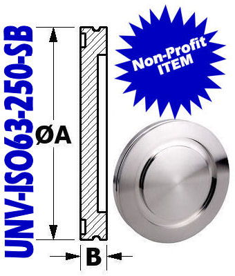 ISO63 Stainless Blank (UNV-ISO63-250-SB)