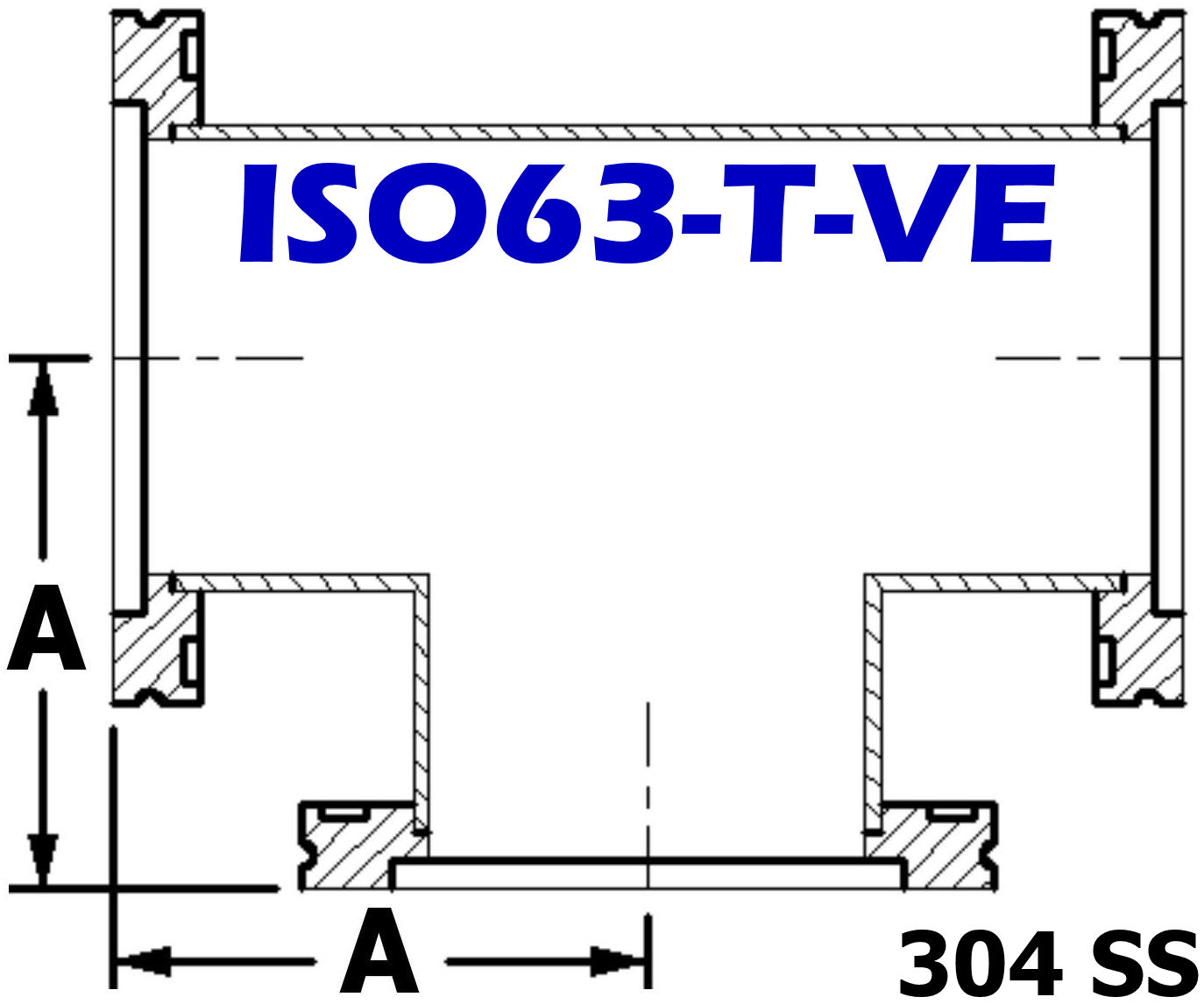 ISO63 Tee (ISO63-T-VE)