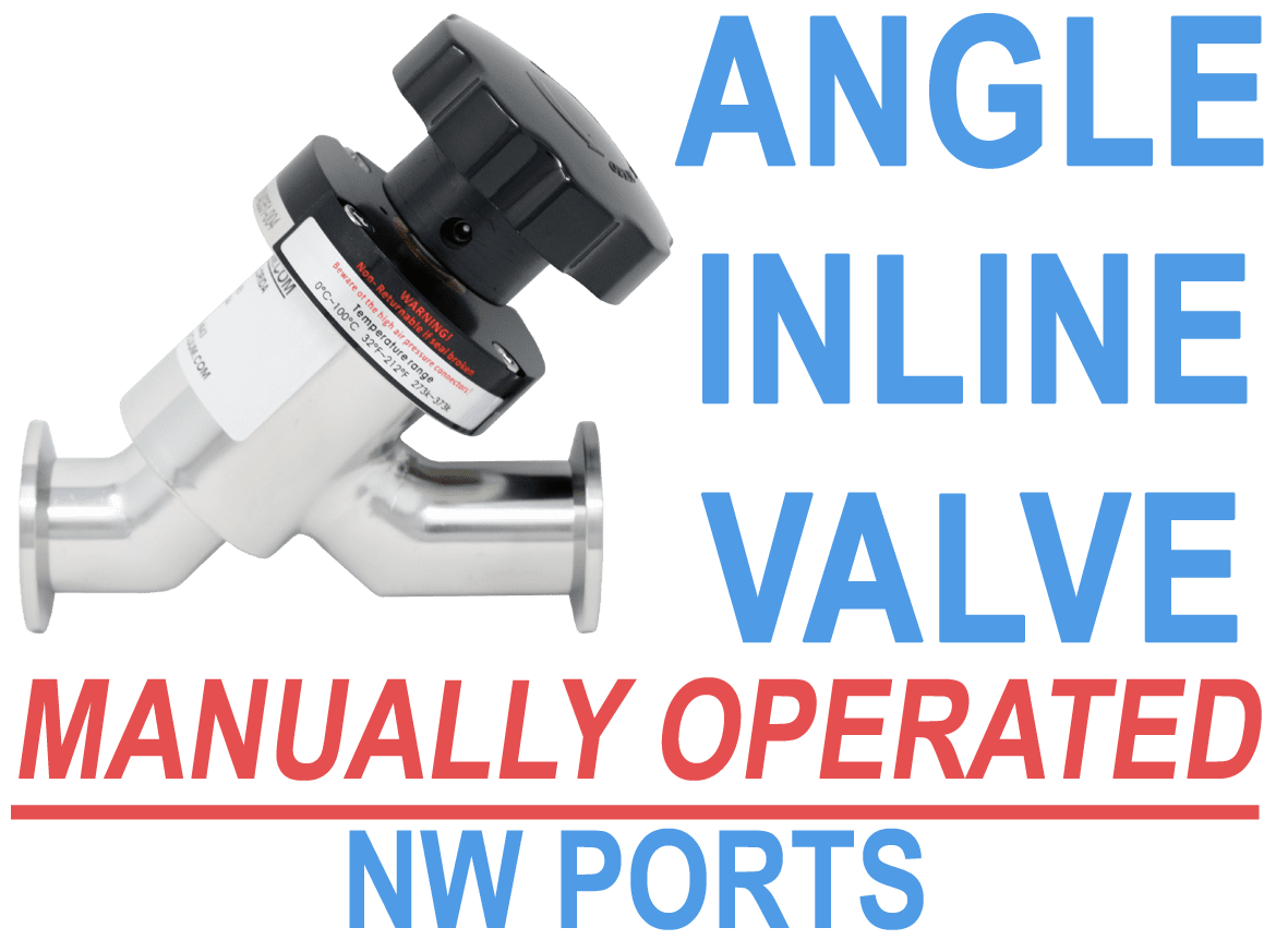 Manual Angle Inline Valves NW (KF) Ports