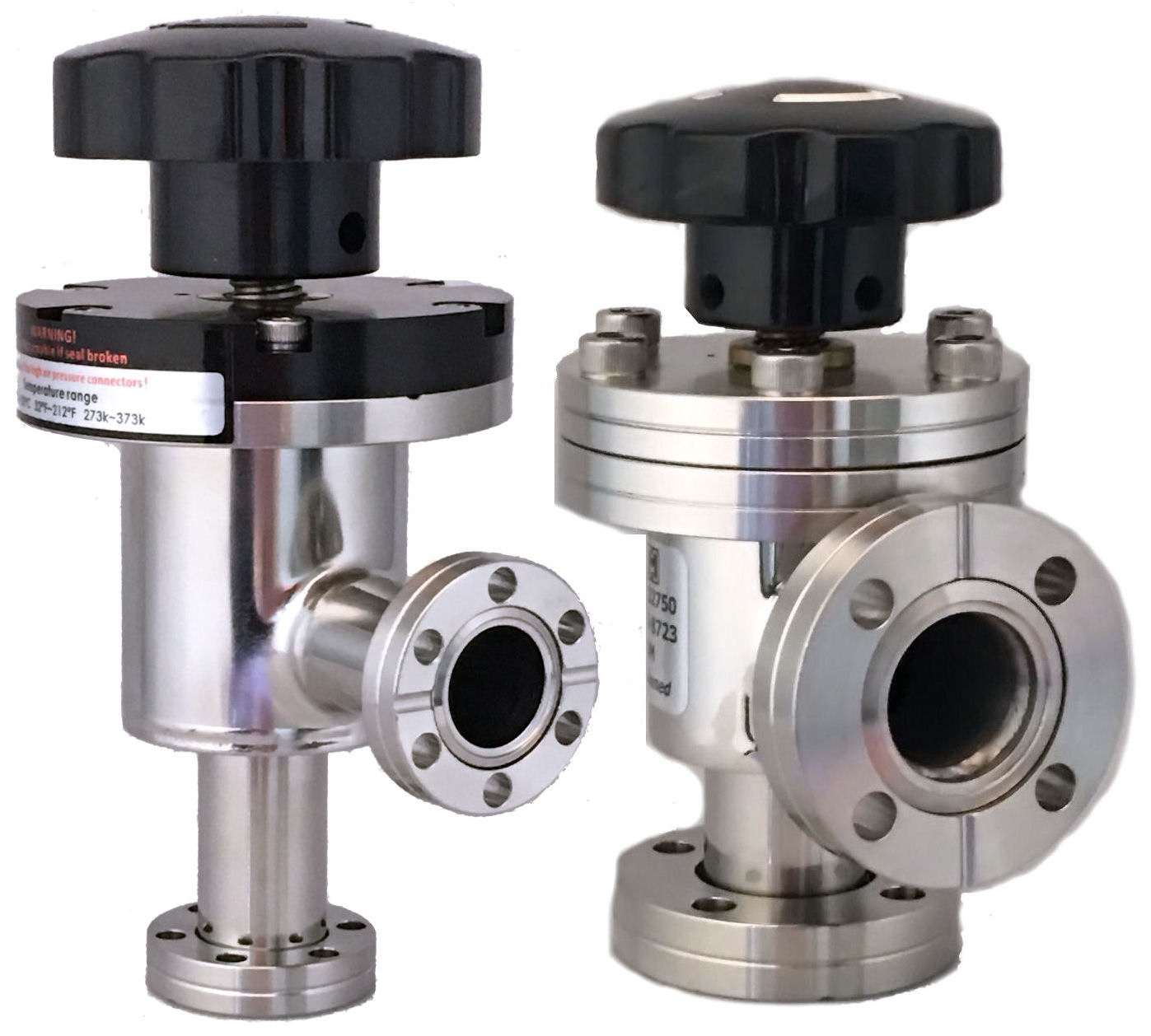 Manual Right Angle Valve Conflat Flange Ports