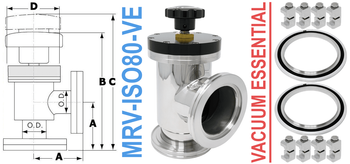 ISO80 Manual Right Angle Valve (MRV-ISO80-VE)