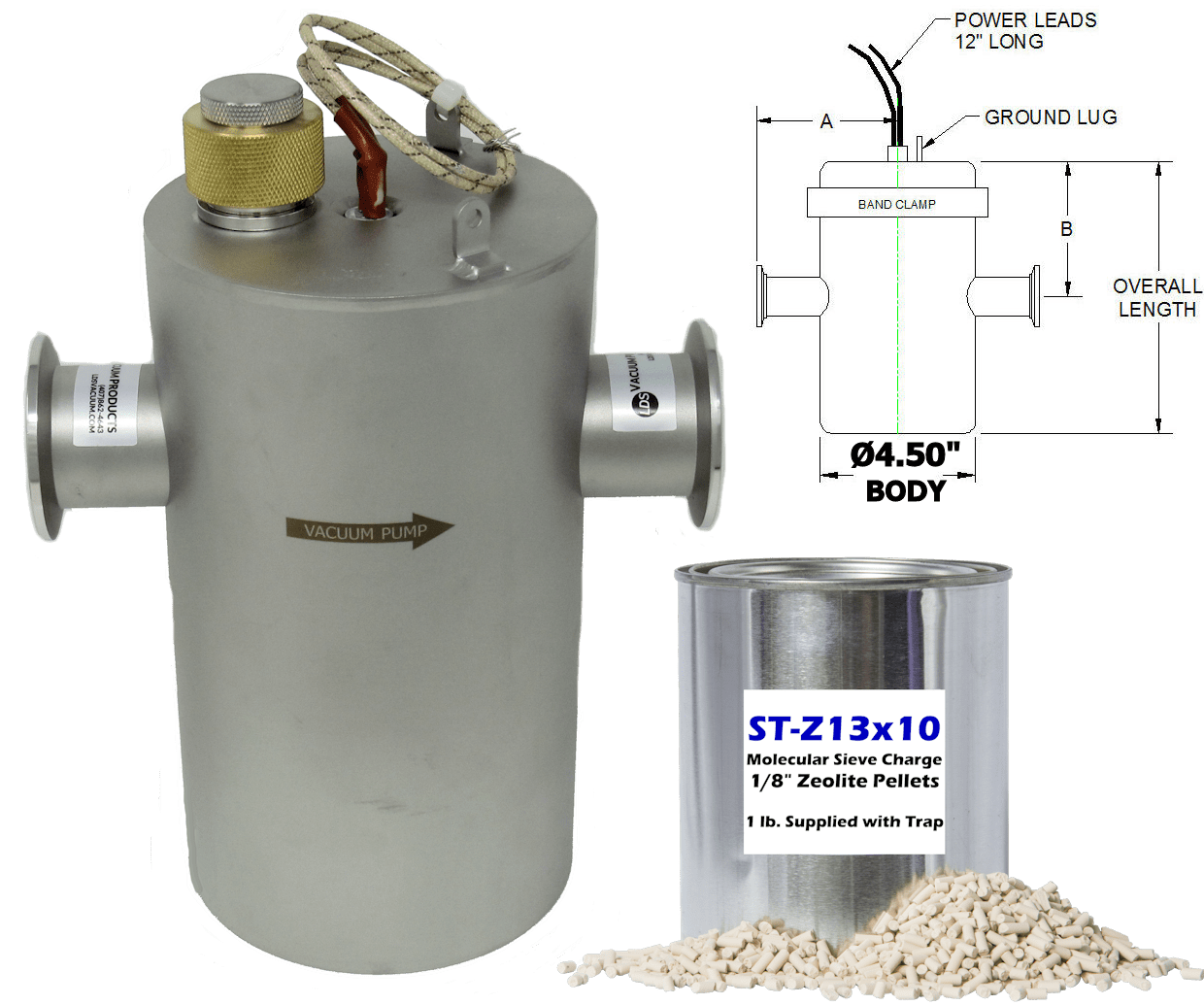 Molecular Sieve Trap NW40 (MST-NW40x4-R3)