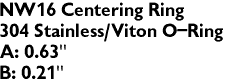 NW16 Centering Ring (NW16-075-SR-V)