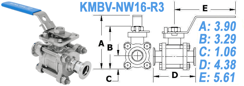 NW16 Manual Ball Valve (KMBV-NW16-R3)