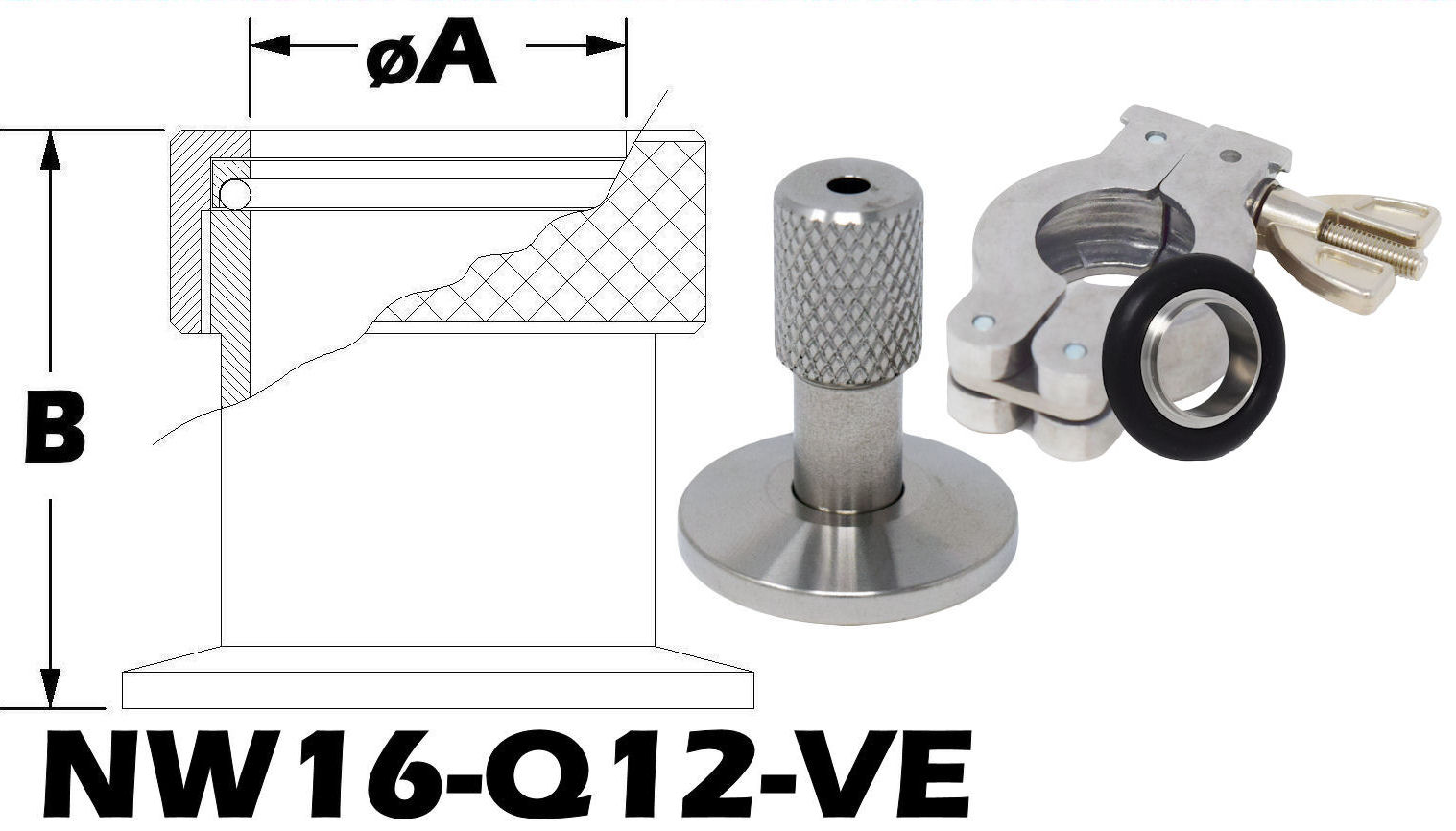 NW16 Quick Coupling to 1/8" OD Tube Size (NW16-Q12-VE)