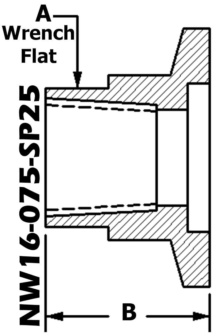 NW16 To 1/4" NPT (Female) NW16-075-SP25