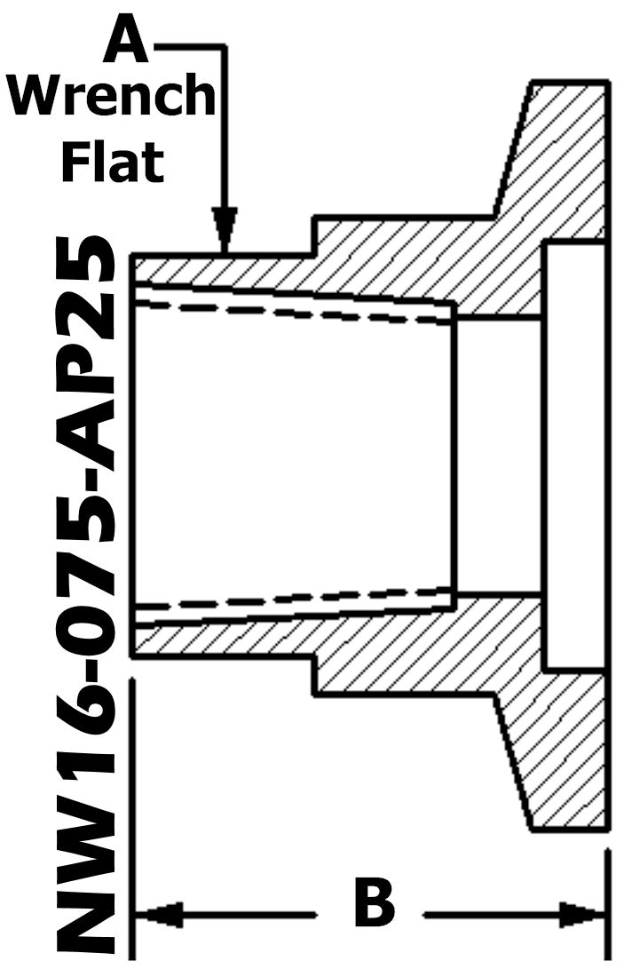NW16 To 1/4" NPT (Female) NW16-075-AP25