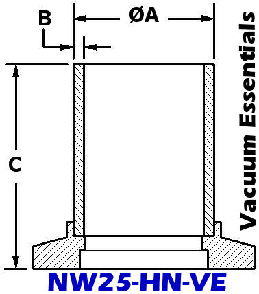 NW25 Half Nipple (NW25-HN-VE)