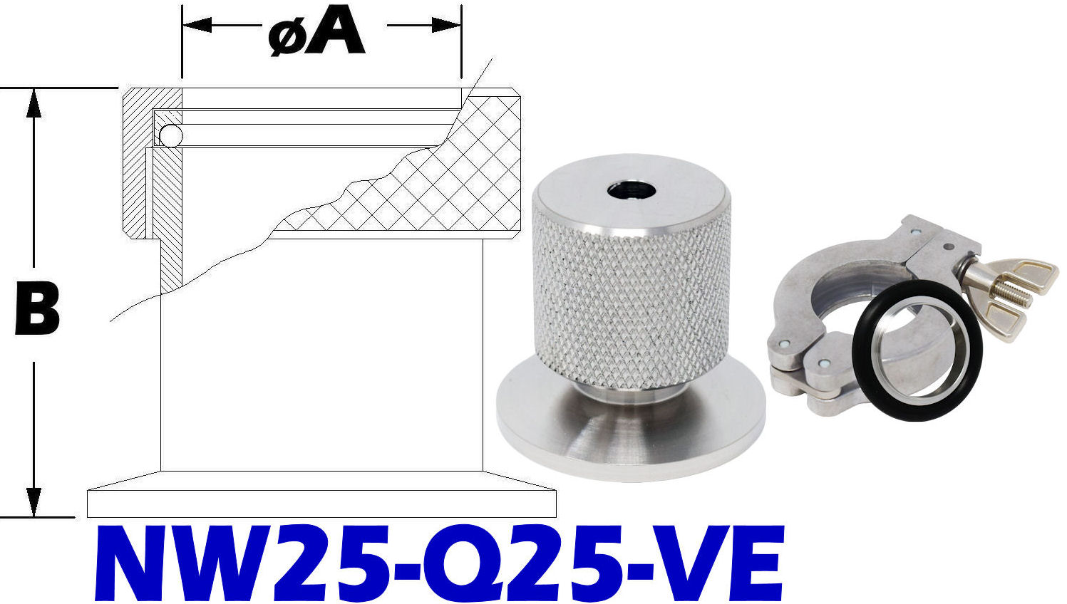 NW25 Quick Coupling To 1/4" Tube Size (NW25-Q25-VE)