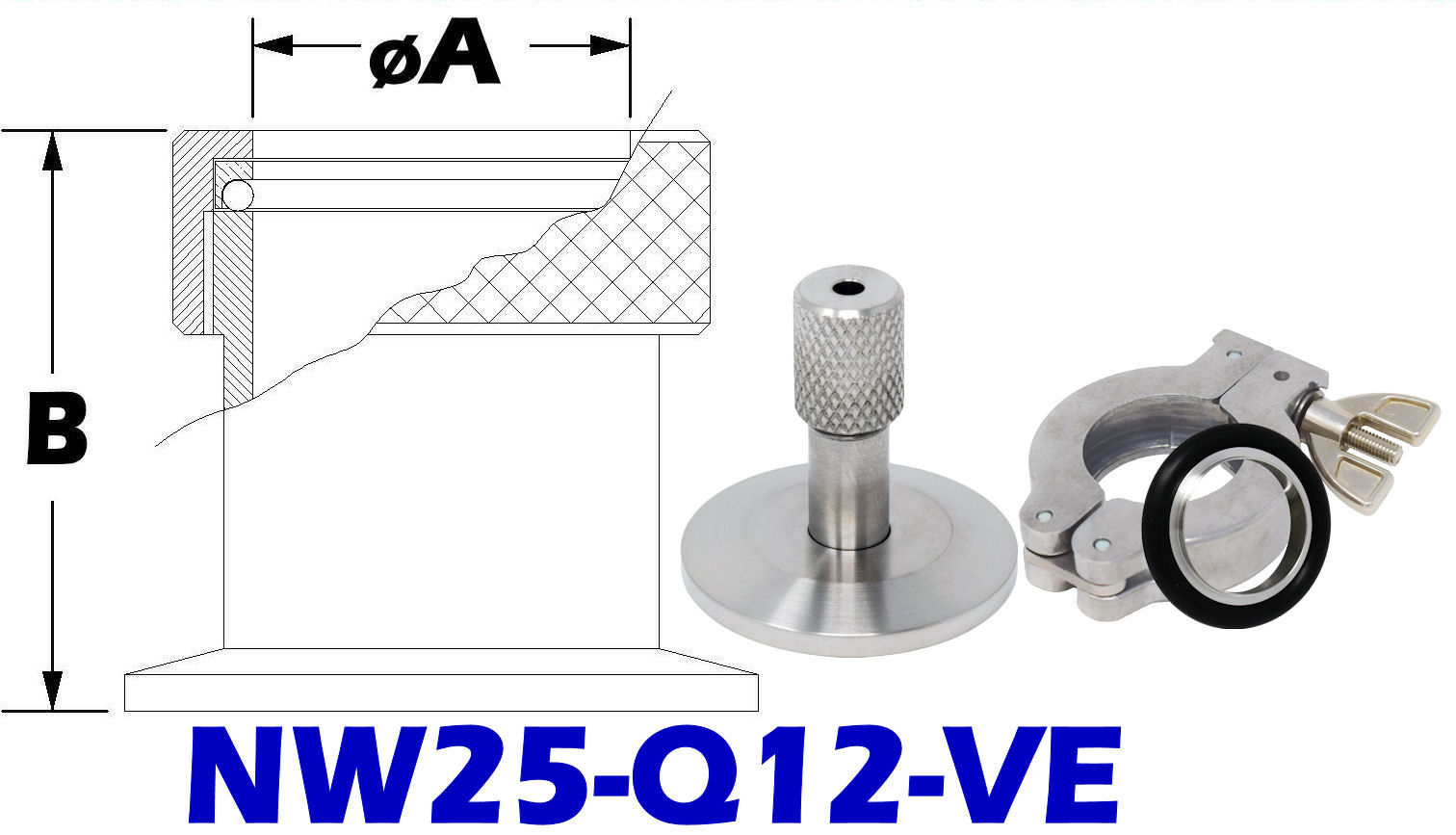 NW25 Quick Coupling To 1/8" Tube Size (NW25-Q12-VE)