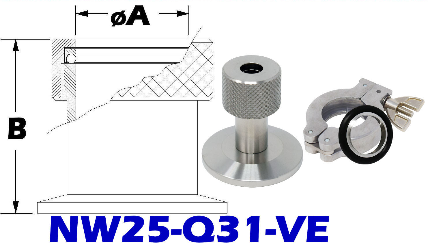 NW25 Quick Coupling To 5/16" Tube Size (NW25-Q31-VE)
