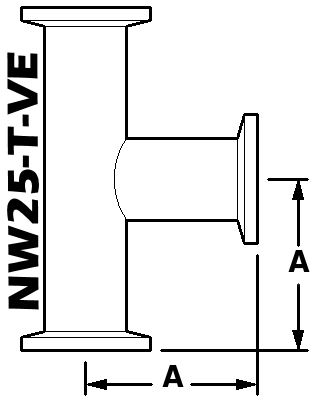 NW25 Tee, Stainless (NW25-T-VE)