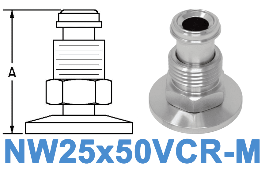 NW25 to 1/2" VCR, Male (NW25x50VCR-M)