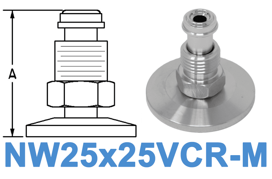 NW25 to 1/4" VCR, Male (NW25x25VCR-M)
