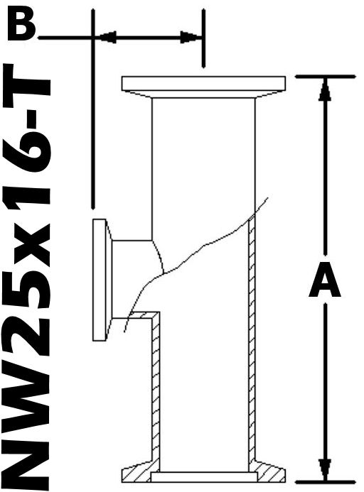 NW25 To NW16 Reducing Tee (NW25x16-T)