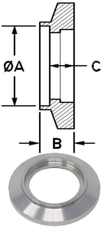 NW25 Weld Ring Flange NW25-100-RF