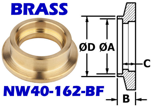 NW40 Brass Braze Socket Weld Flange (NW40-162-BF)
