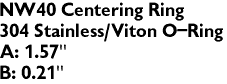 NW40 Centering Ring (NW40-150-SR-V)