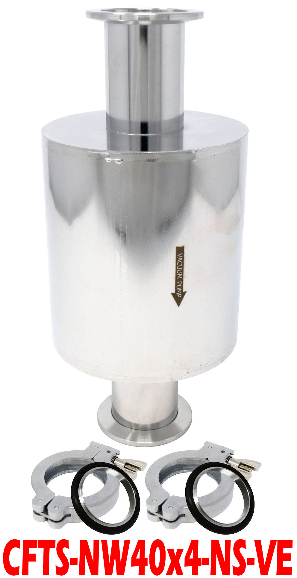 NW40 Coaxial (Sealed) Foreline Trap CFTS-NW40x4-NS-VE