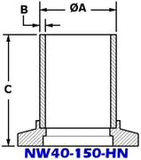 NW40 Half Nipple (NW40-150-HN)