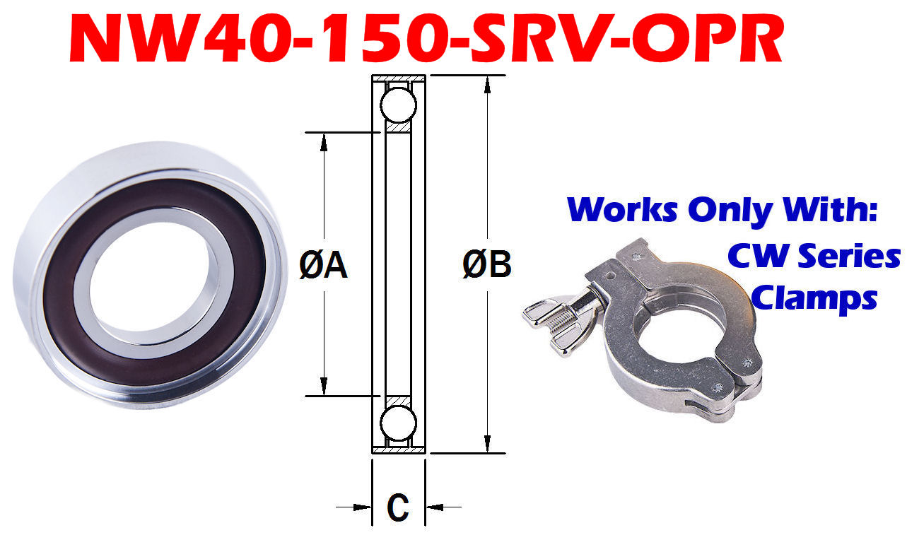 NW40 Overpressure & Centering Ring Assembly (NW40-150-SRV-OPR)