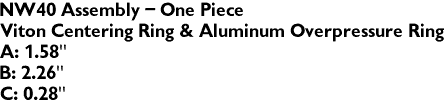 NW40 Overpressure & Centering Ring Assembly (NW40-150-SRV-OPR)