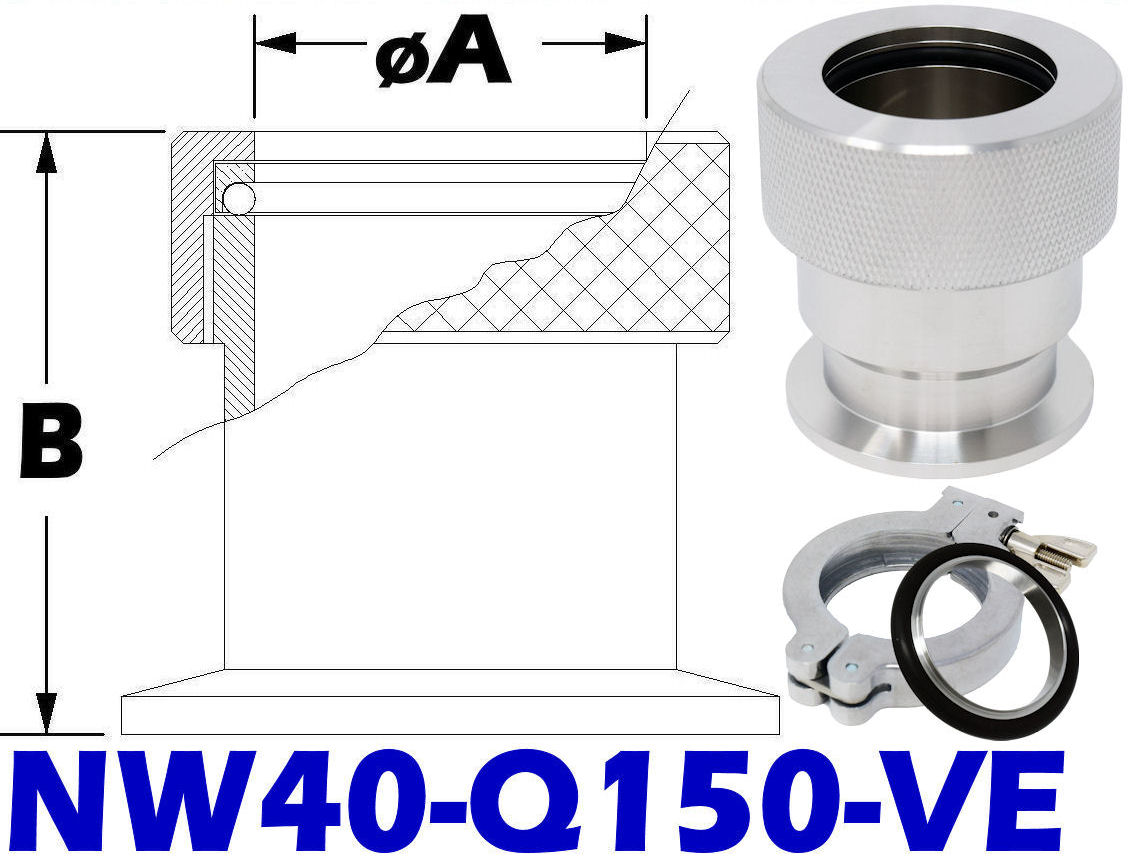 NW40 Quick Coupling To 1-1/2" Tube Size (NW40-Q150-VE)