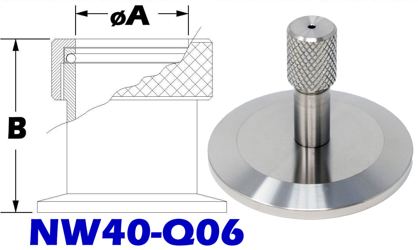 NW40 Quick Coupling To 1/16" Tube Size (NW40-Q06)