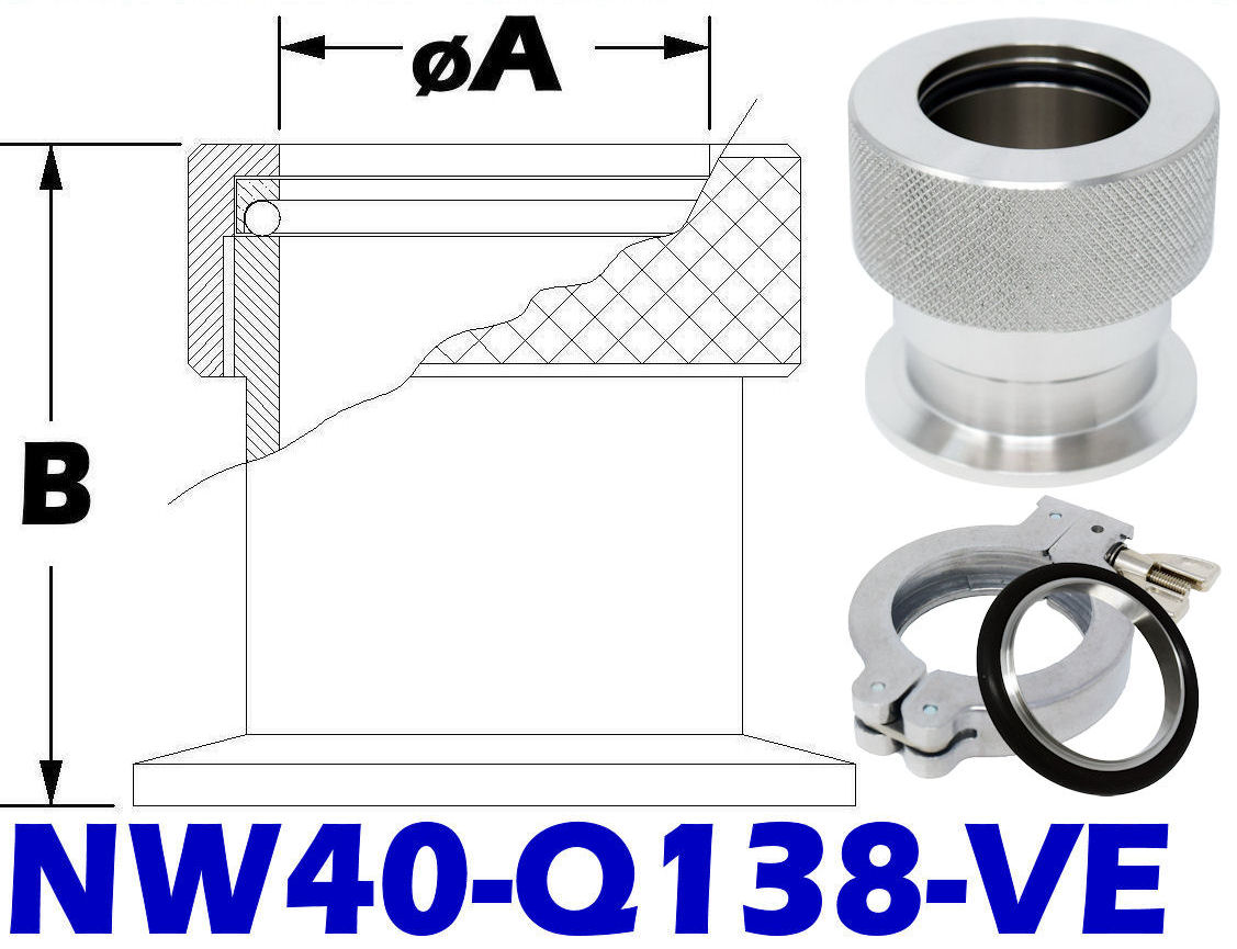 NW40 Quick Coupling To 1-3/8" Tube Size (NW40-Q138-VE)