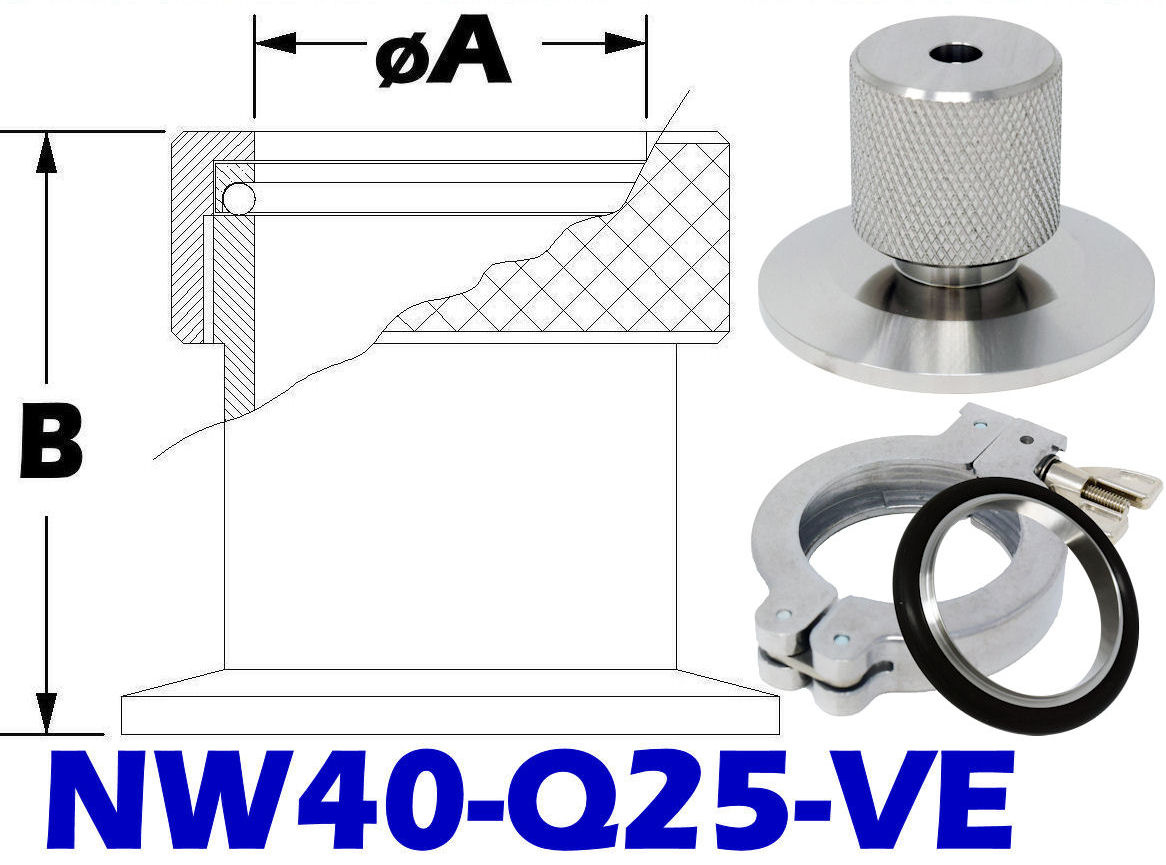 NW40 Quick Coupling To 1/4" Tube Size (NW40-Q25-VE)