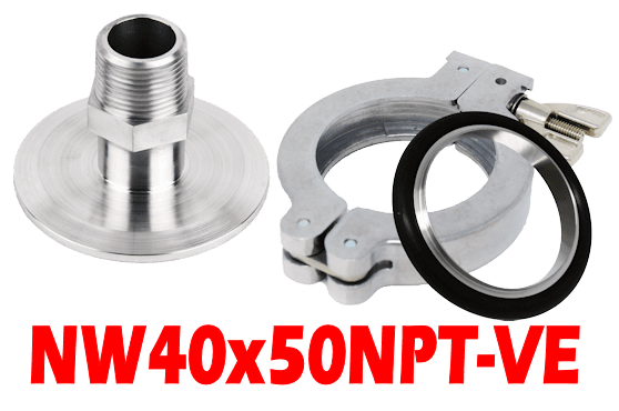 NW40 to 1/2" NPT, Male (NW40x50NPT-VE)