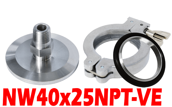 NW40 to 1/4" NPT, Male (NW40x25NPT-VE)