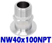 NW40 to 1" NPT, Male (NW40x100NPT)