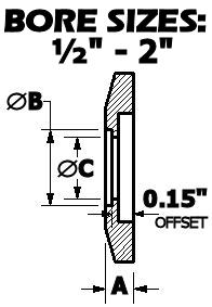 NW50 Bored Weld Flange 0.75" Bore Size (NW50-B75)