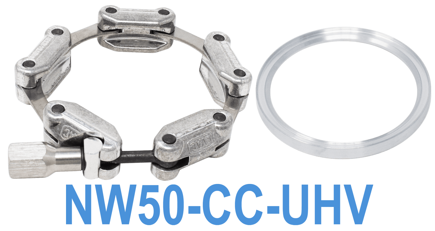 NW50 HV to UHV Metal Seal Centering Ring Plus Chain Clamp NW50-CC-UHV