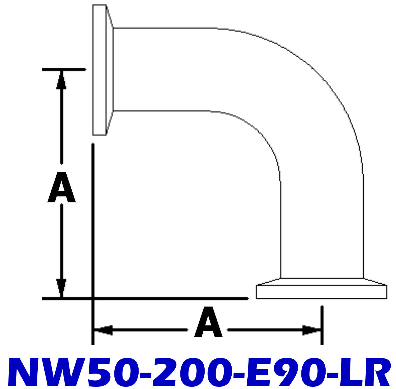 NW50-200-E90-LR Long Radius Elbow (NW50 Series)