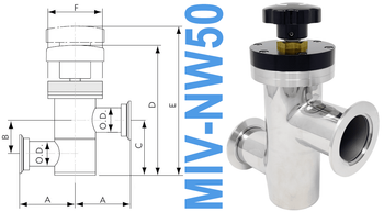 NW50 Manual Inline Vacuum Valve (MIV-NW50)