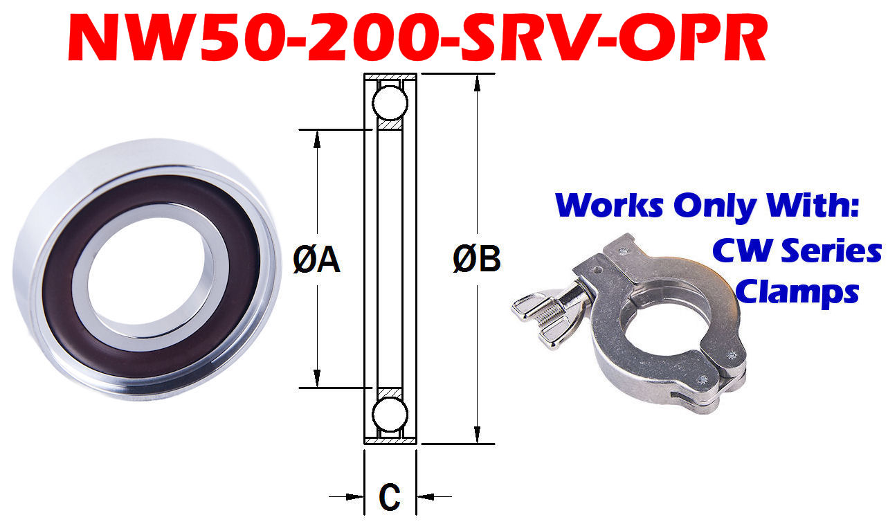 NW50 Overpressure & Centering Ring Assembly (NW50-200-SRV-OPR)