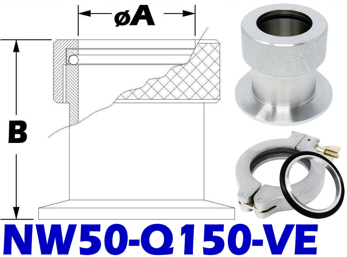 NW50 Quick Coupling To 1-1/2" Tube Size (NW50-Q150-VE)