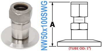 NW50 to 1.00" Swagelok (NW50x100SWG)