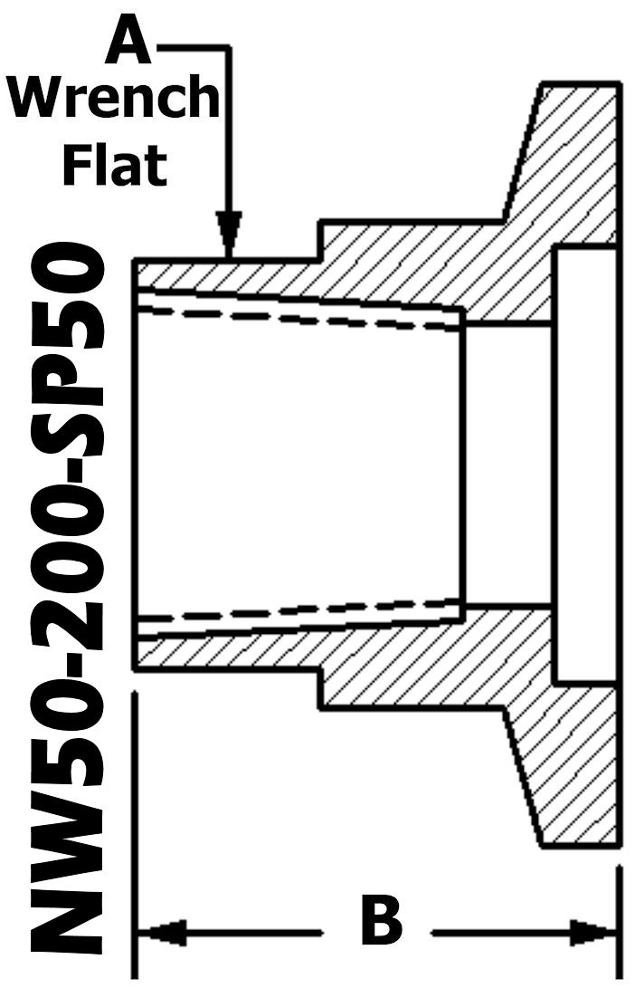 NW50 To 1/2" NPT (Female) NW50-200-SP50-OS