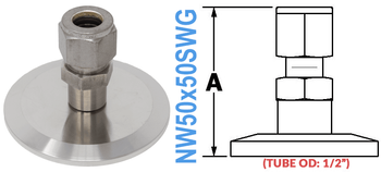 NW50 to 1/2" Swagelok (NW50x50SWG)